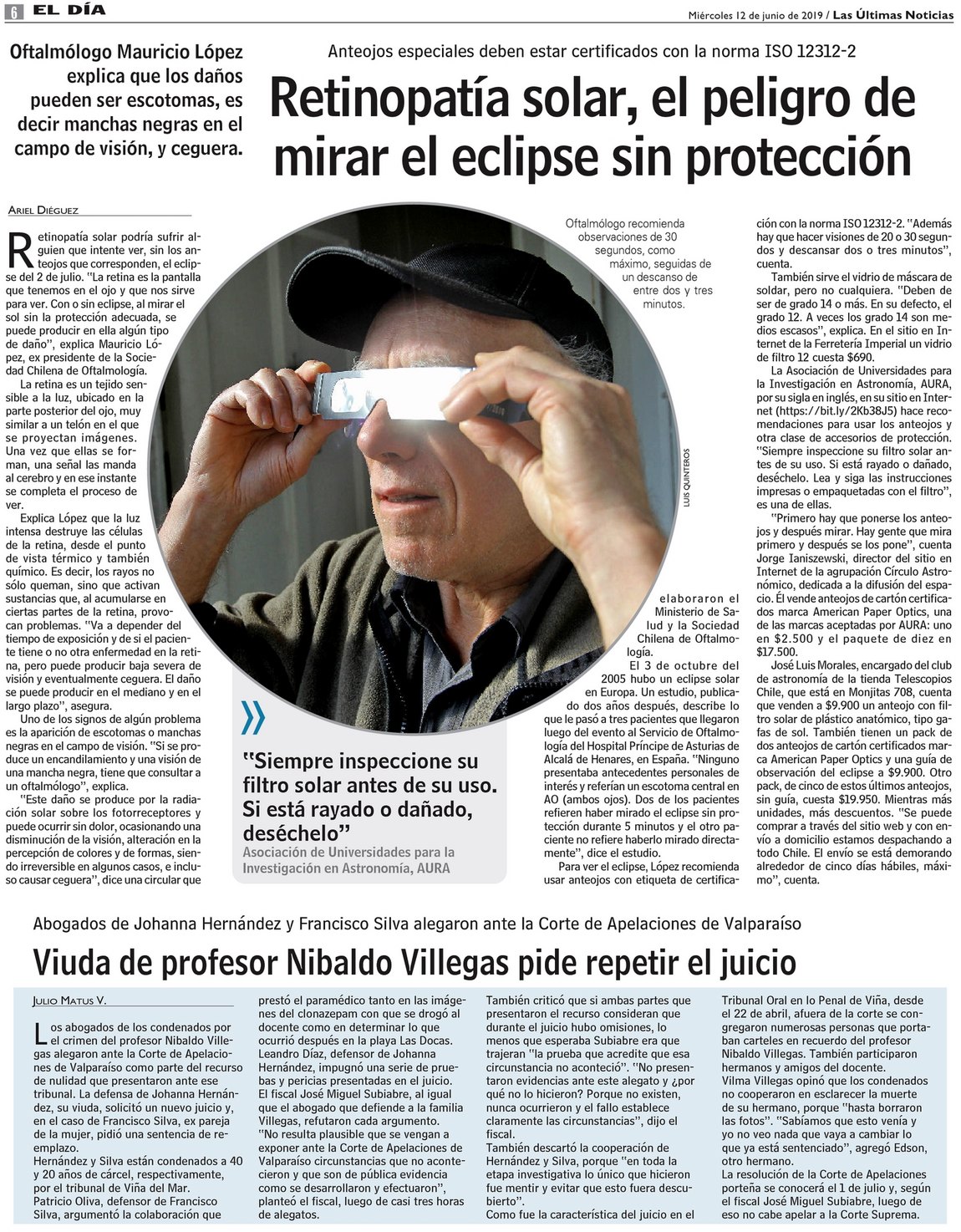 Retinopatía solar el peligro de mirar el eclipse sin protección - www ...