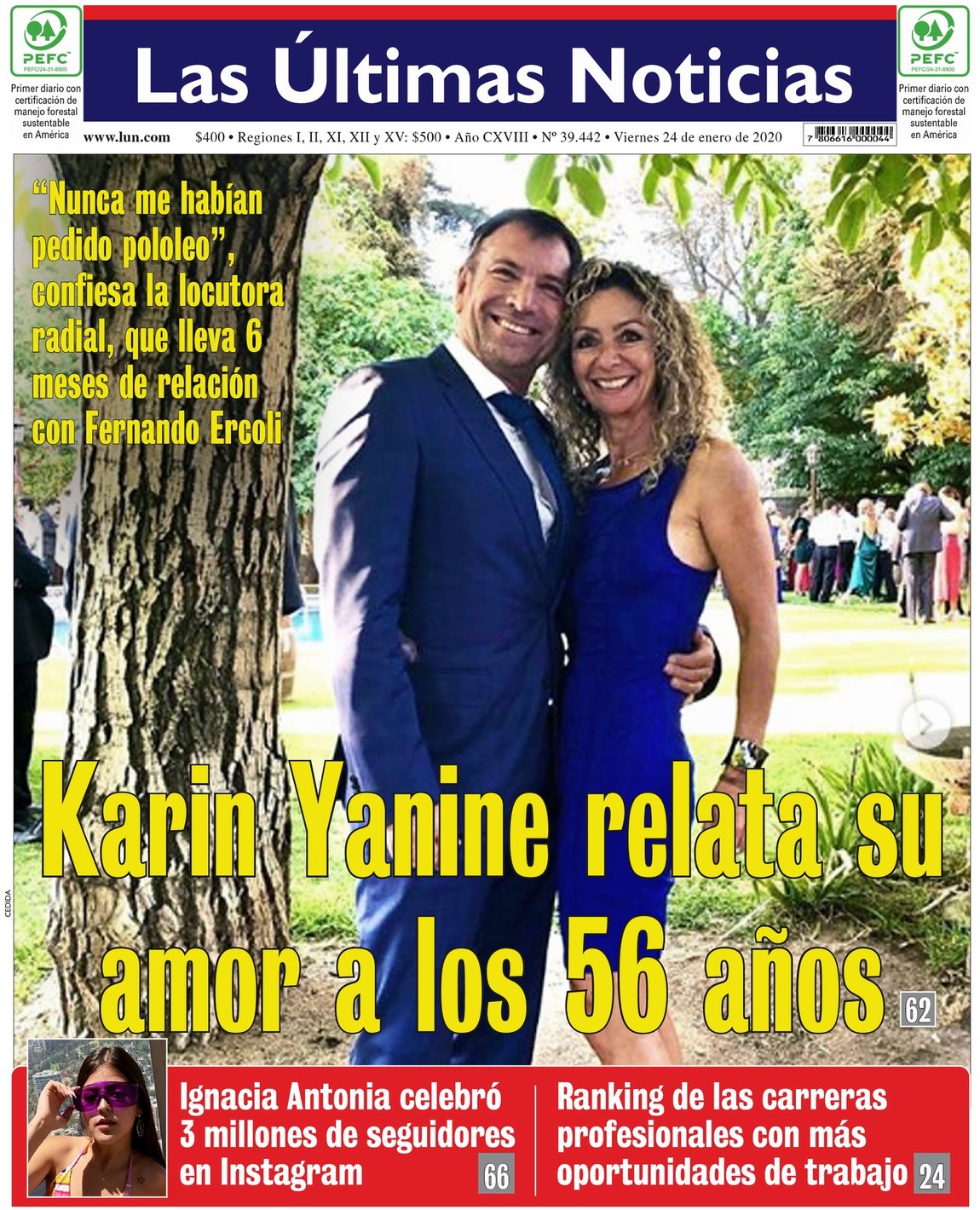 Karin Yanine relata su amor a los 56 años - www.lun.com