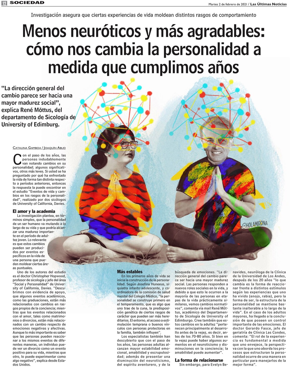 Menos neuróticos y más agradables: cómo nos cambia la personalidad a ...