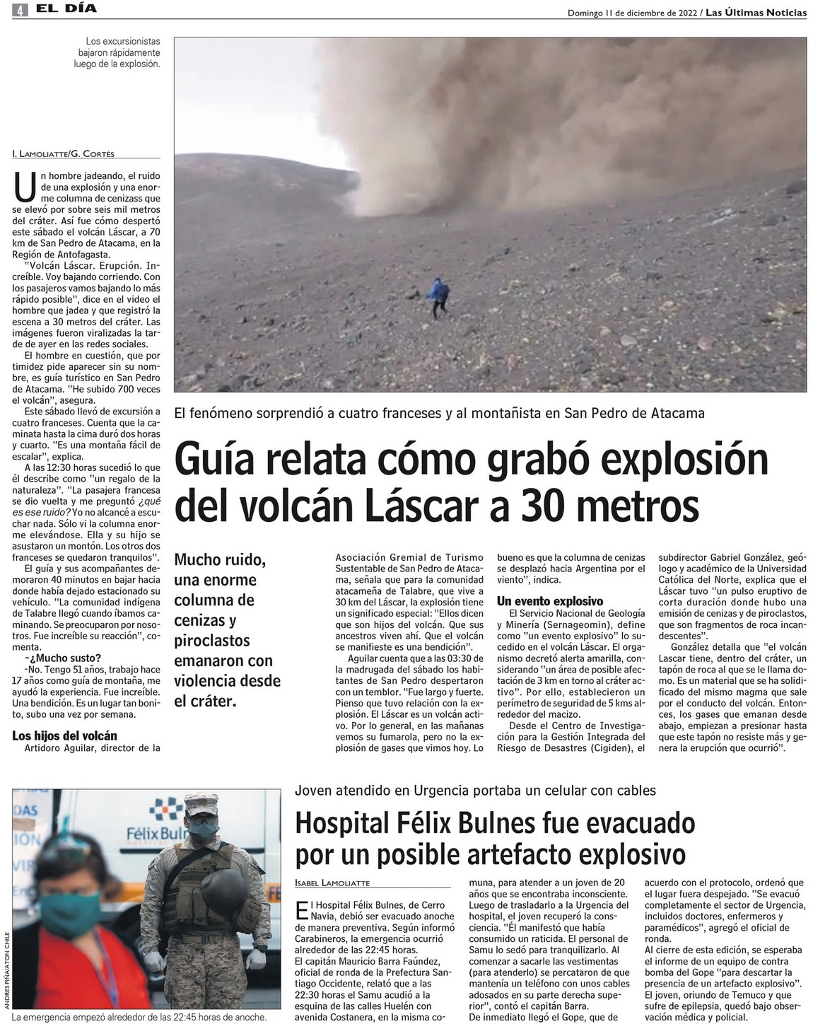 Guía relata cómo grabó explosión del volcán Láscar a 30 metros - www ...