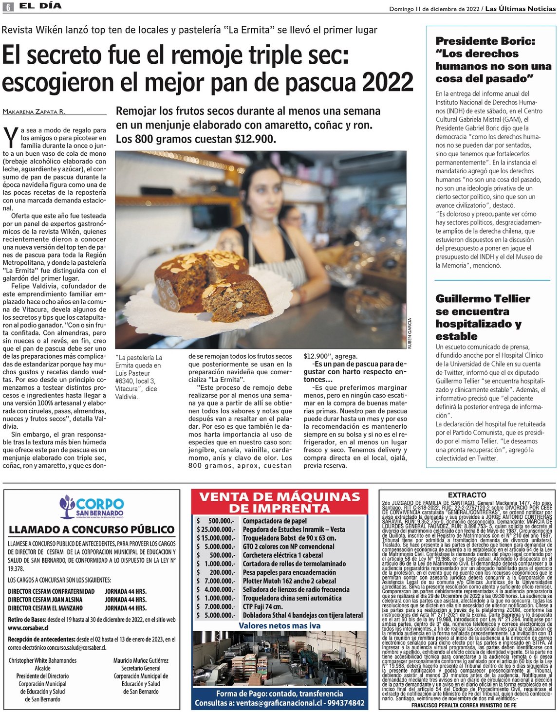 El secreto fue el remoje triple sec: escogieron el mejor pan de pascua ...