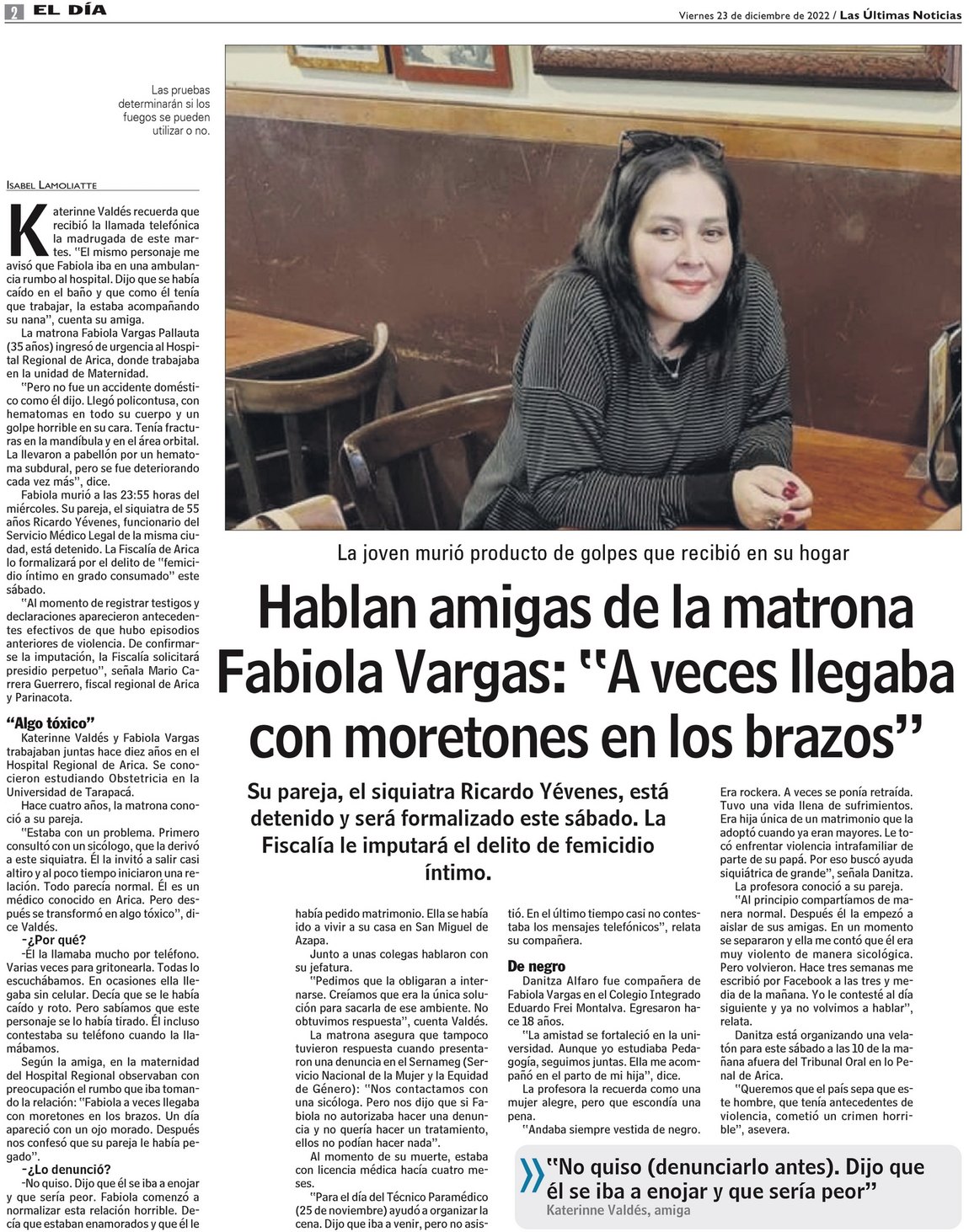 Hablan amigas de la matrona Fabiola Vargas: "A veces llegaba con moretones en los brazos" - www ...