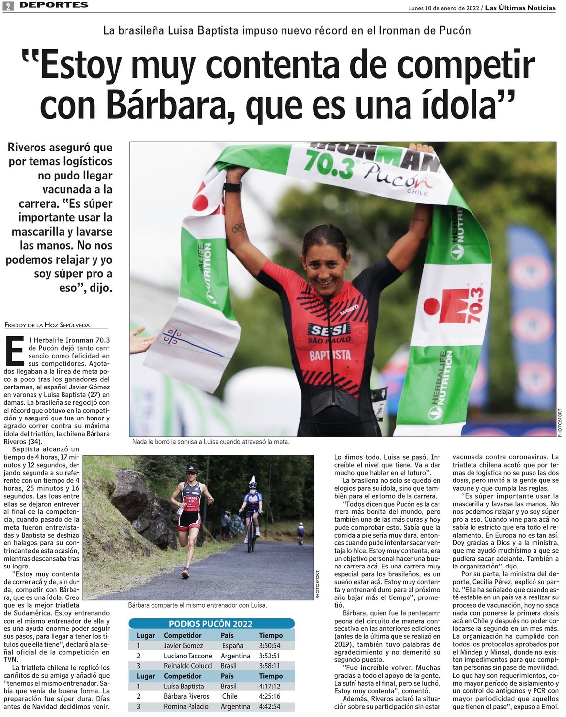 "Estoy muy contenta de competir con Bárbara que es una ídola" - www.lun.com
