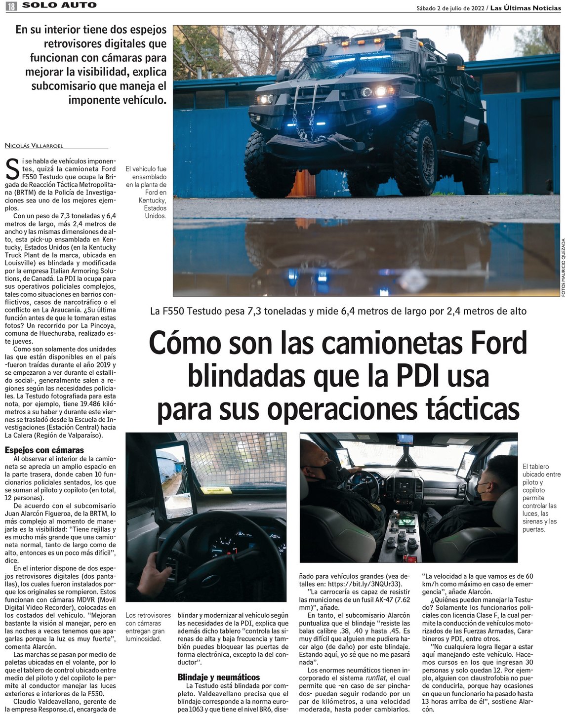 Cómo son las camionetas Ford blindadas que la PDI usa para sus ...
