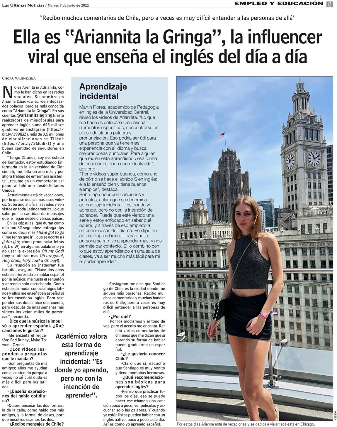 Ella es "Ariannita la Gringa" la influencer viral que enseña el inglés ...