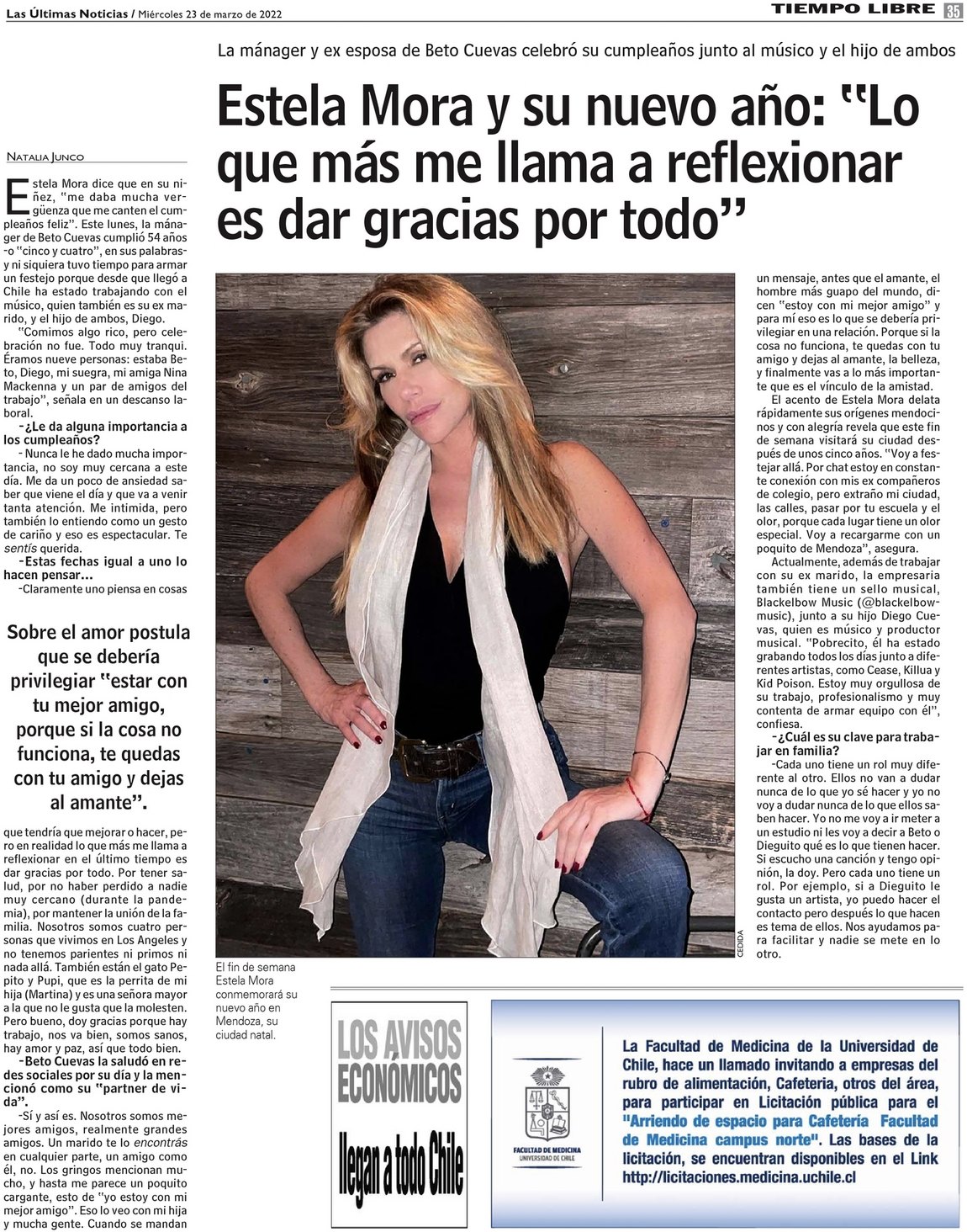 Estela Mora y su nuevo año: "Lo que más me llama a reflexionar es dar ...