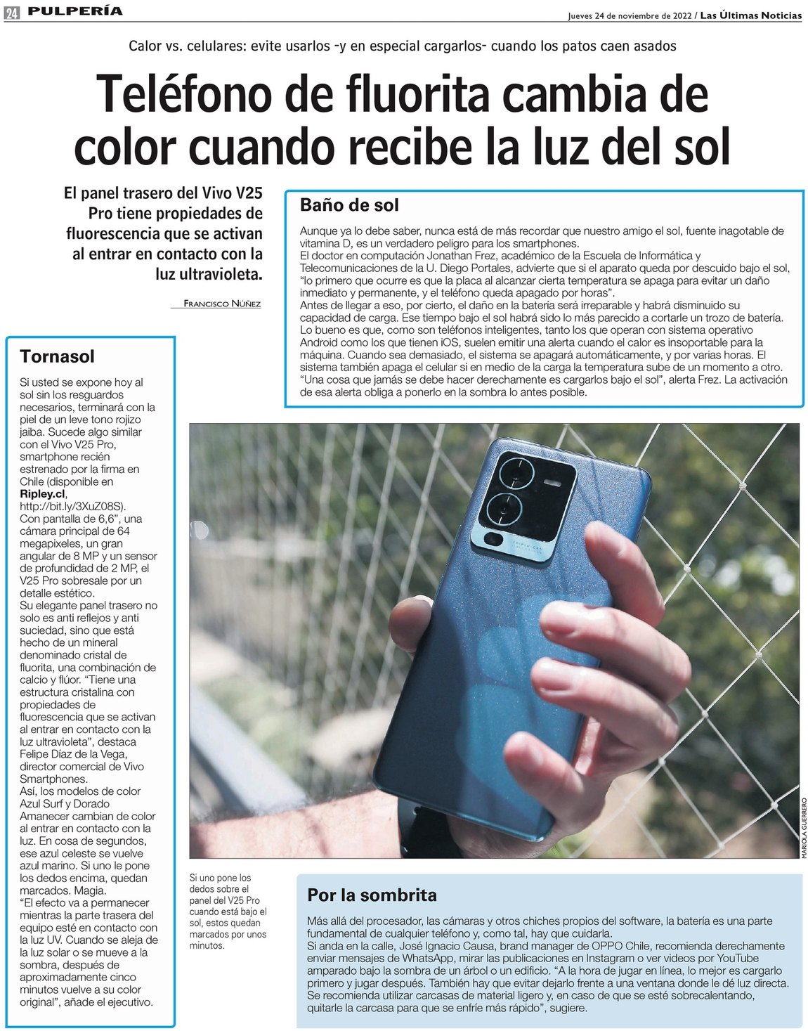 Teléfono de fluorita cambia de color cuando recibe la luz del sol - www ...