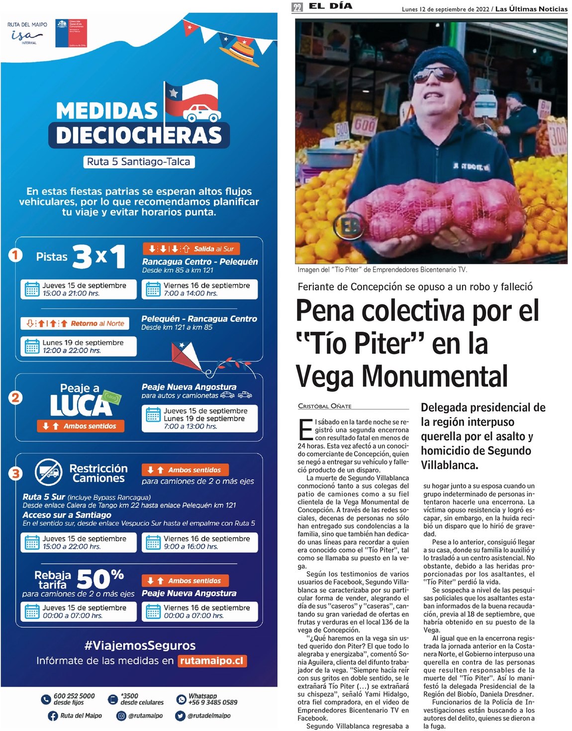 Pena colectiva por el "Tío Piter" en la Vega Monumental - www.lun.com