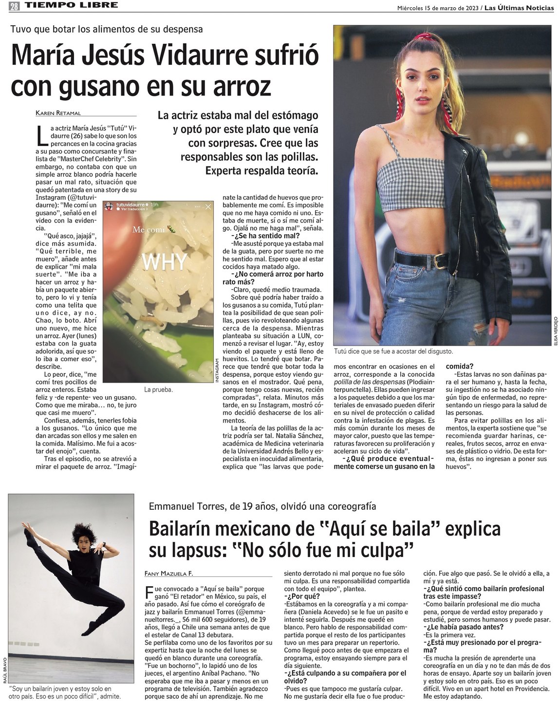 María Jesús Vidaurre sufrió con gusano en su arroz - www.lun.com