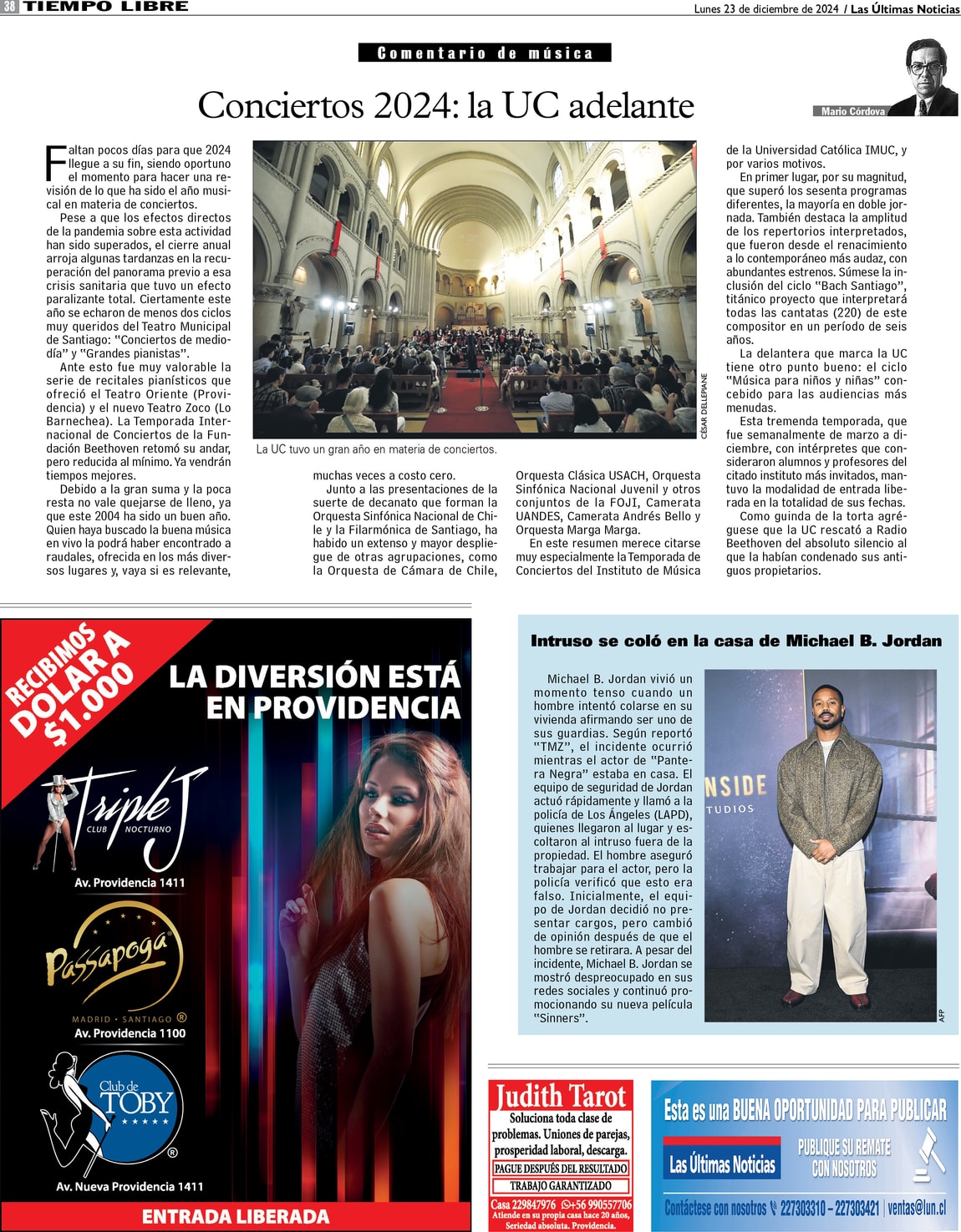 Conciertos 2024: la UC adelante - www.lun.com