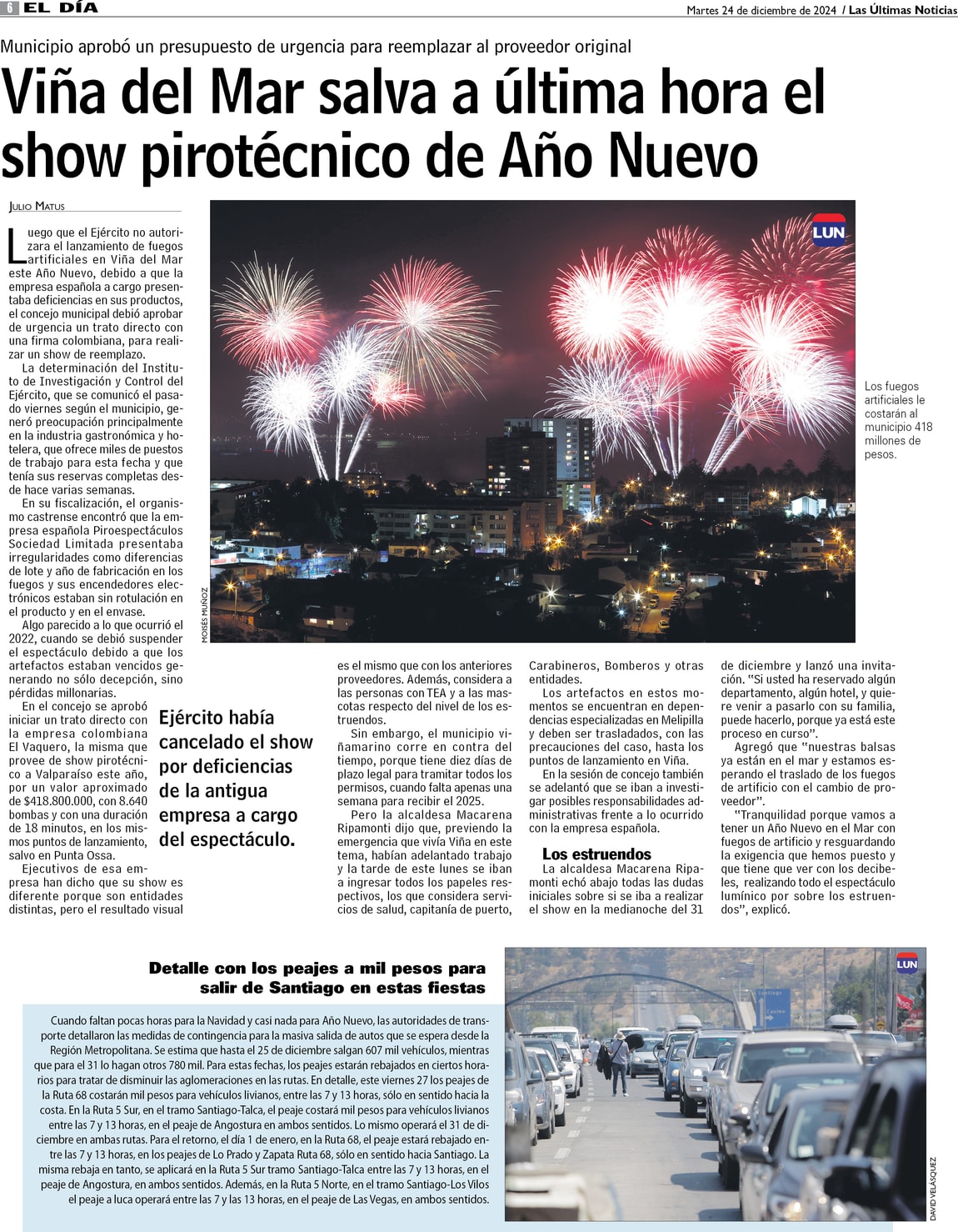 Viña del Mar salva a última hora el show pirotécnico de Año Nuevo - www ...