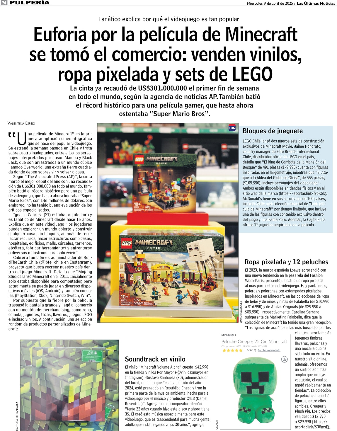 Euforia por la película de Minecraft se tomó el comercio: venden ...