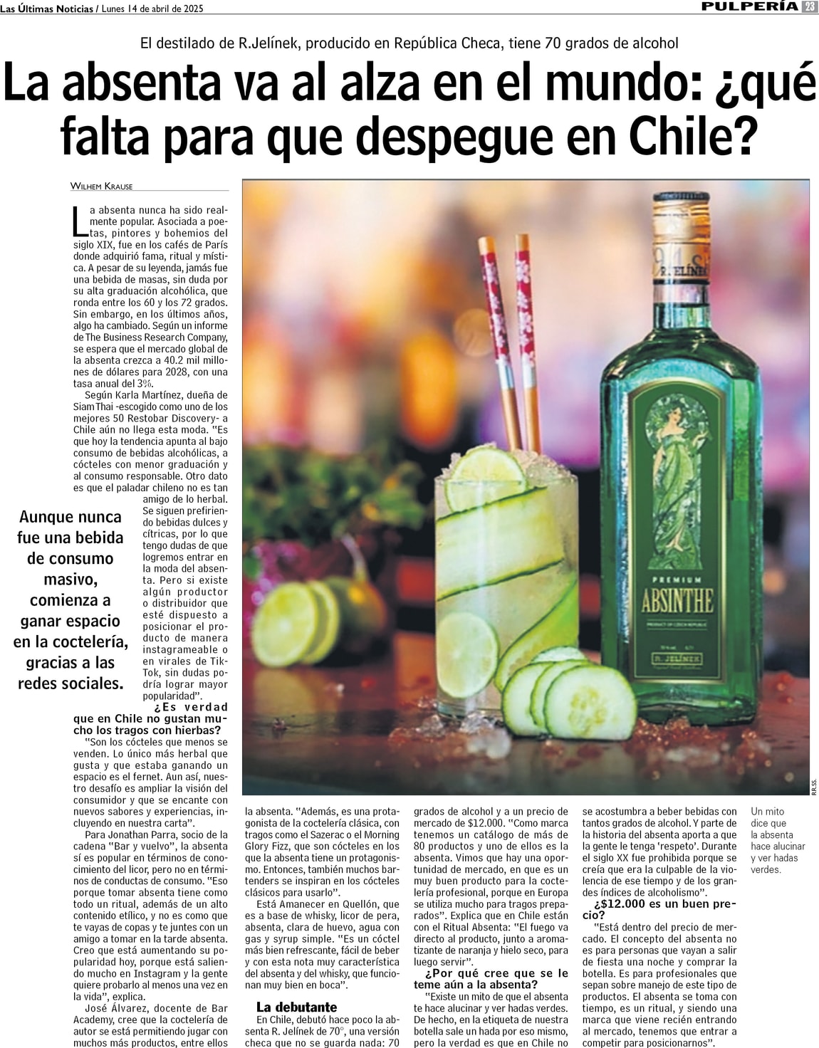 La absenta va al alza en el mundo: ¿qué falta para que despegue en ...