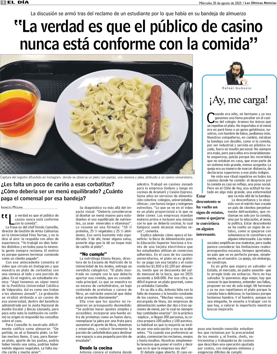 "La verdad es que el público de casino nunca está conforme con la ...
