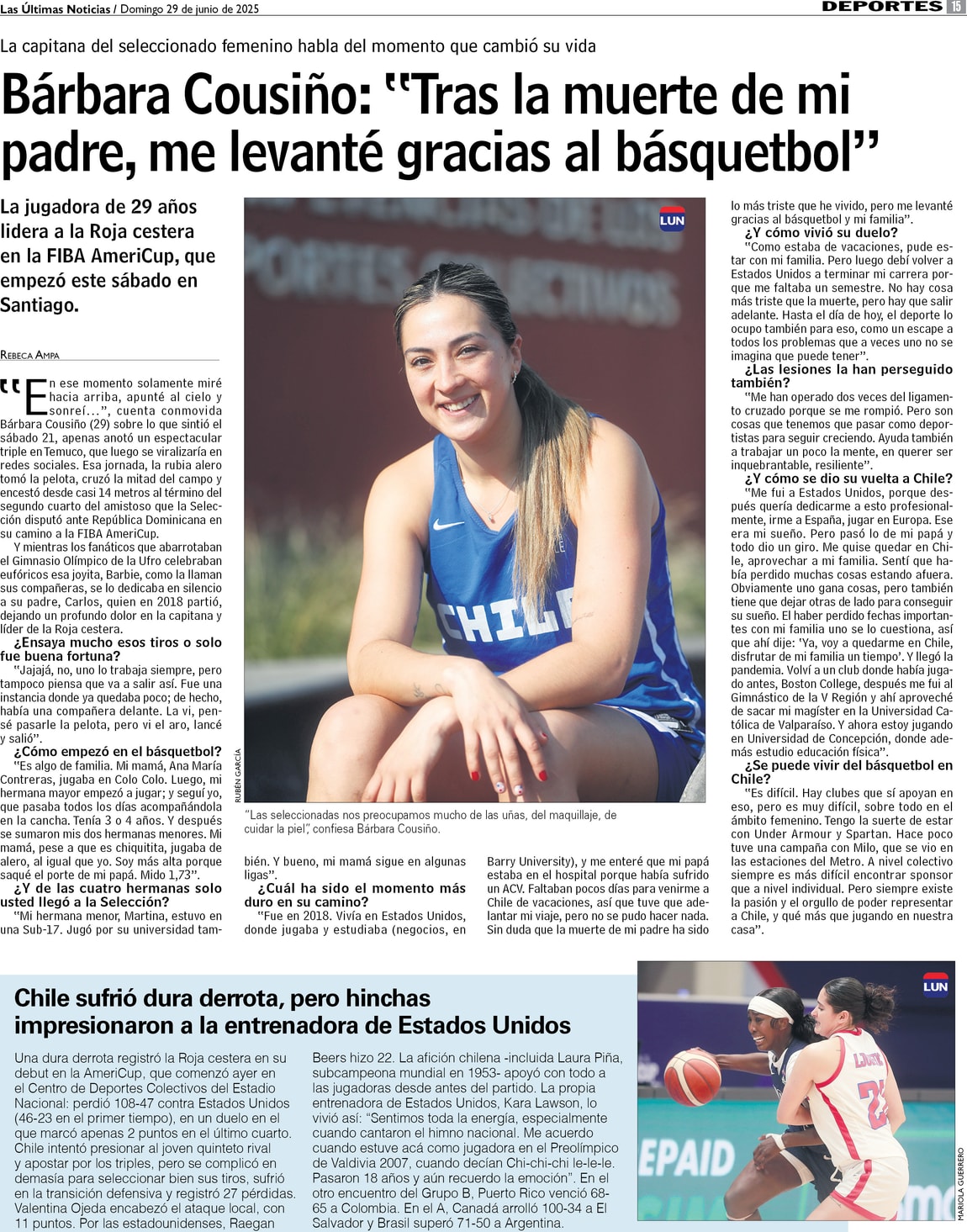 Bárbara Cousiño: "Tras la muerte de mi padre me levanté gracias al ...