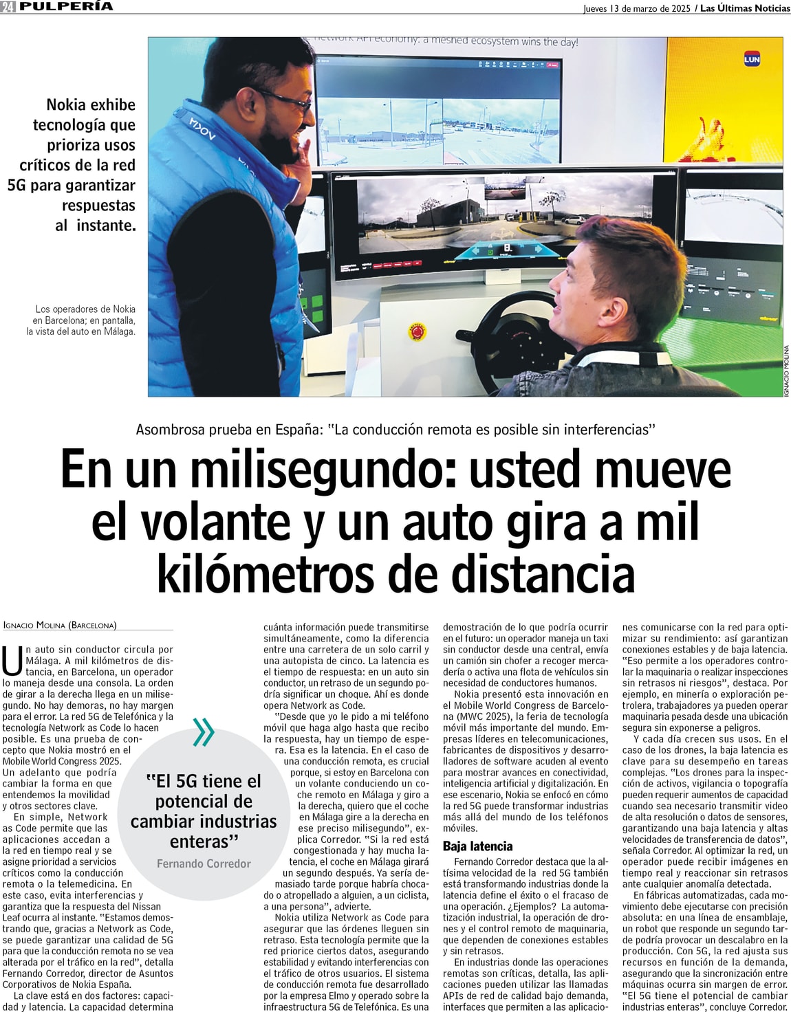 En un milisegundo: usted mueve el volante y un auto gira a mil ...