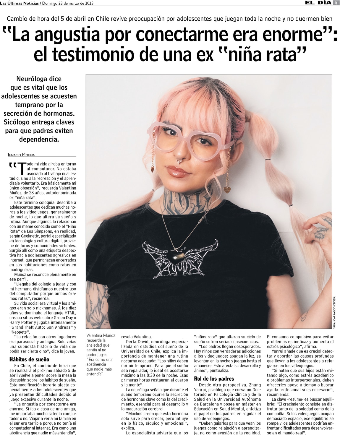"La angustia por conectarme era enorme": el testimonio de una ex "niña ...