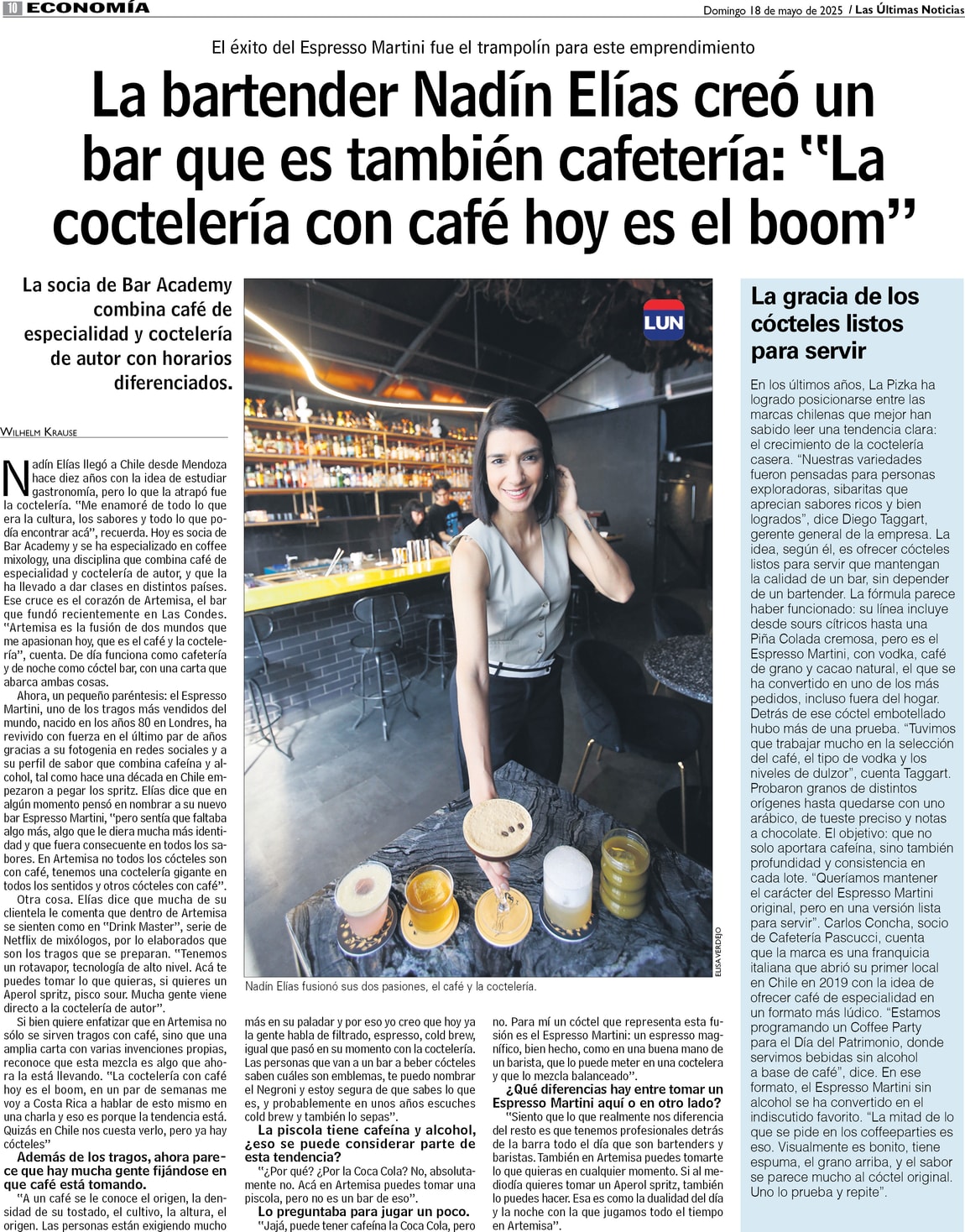 La bartender Nadín Elías creó un bar que es también cafetería: "La ...