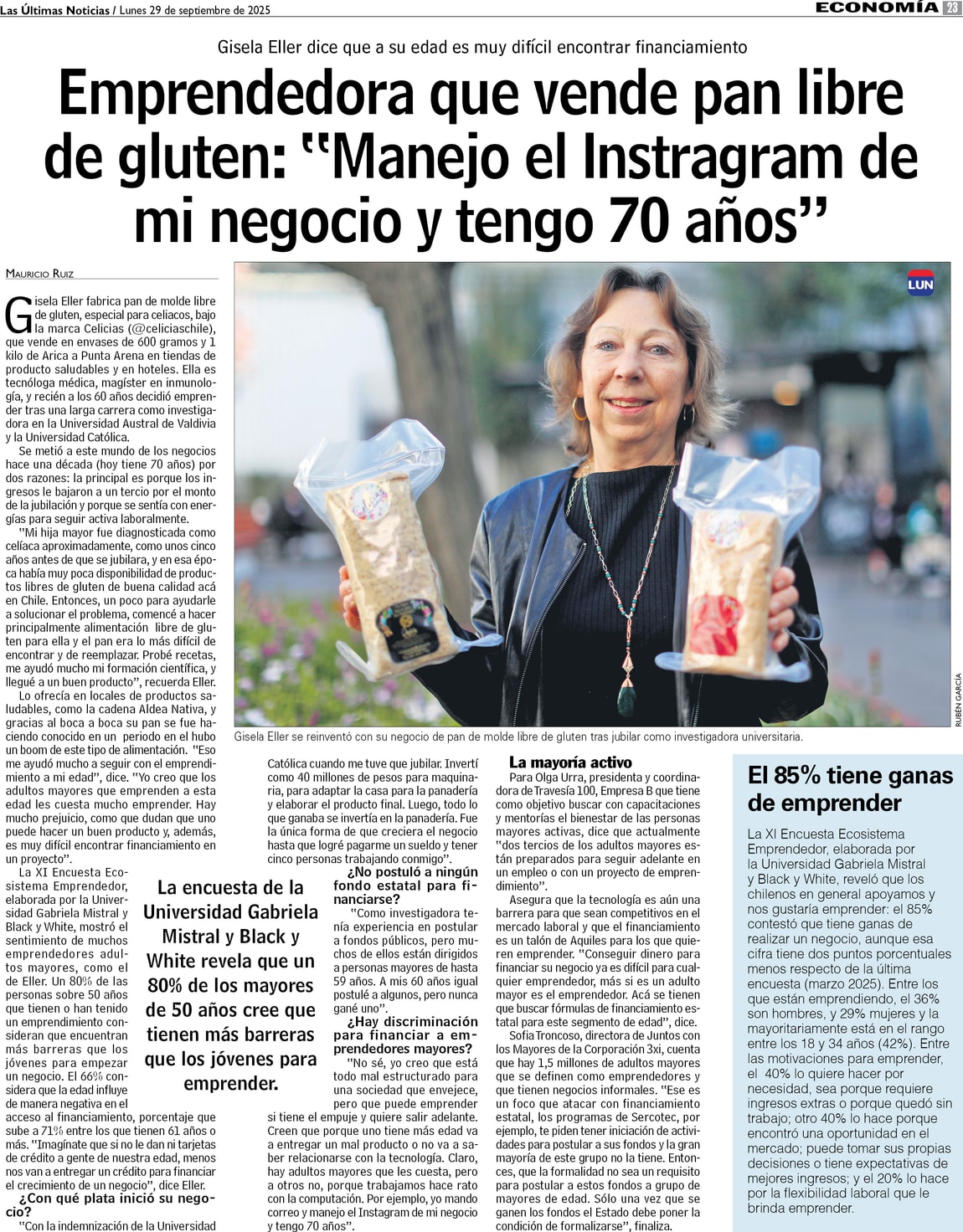 Emprendedora que vende pan libre de gluten: "Manejo el Instragram de mi ...