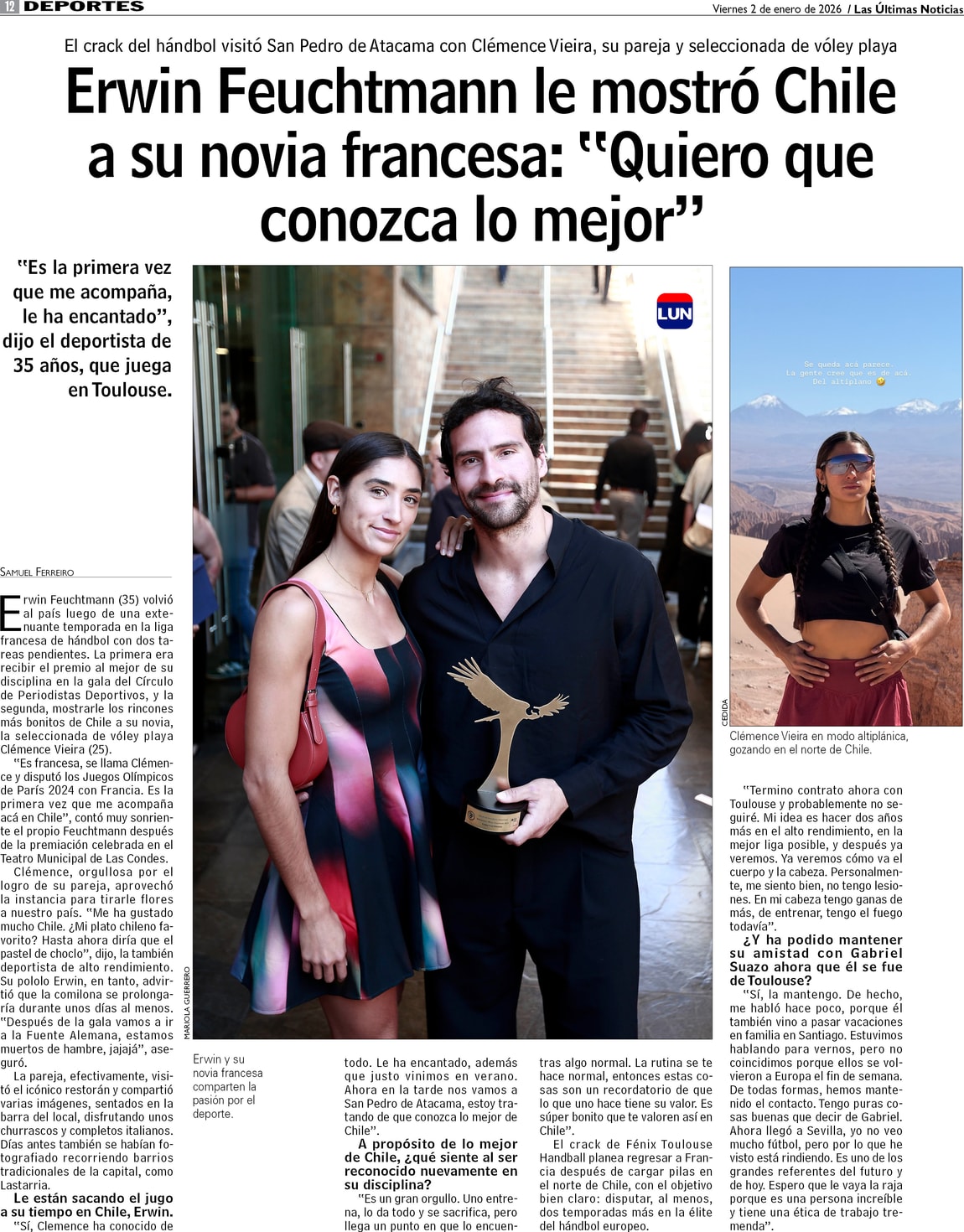 Erwin Feuchtmann le mostró Chile a su novia francesa: "Quiero que ...