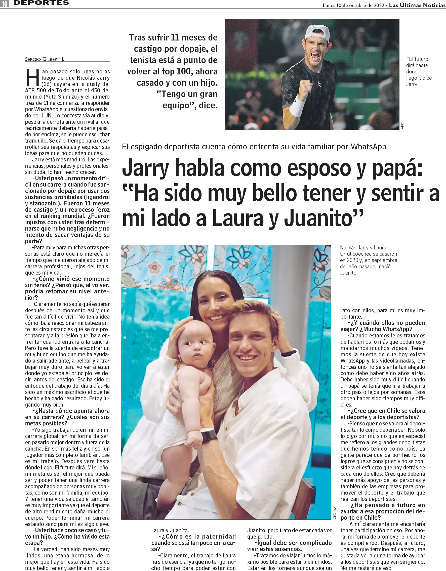 Nico Jarry: "Ha sido bello tener a Laura y a Juanito a mi lado" - www ...