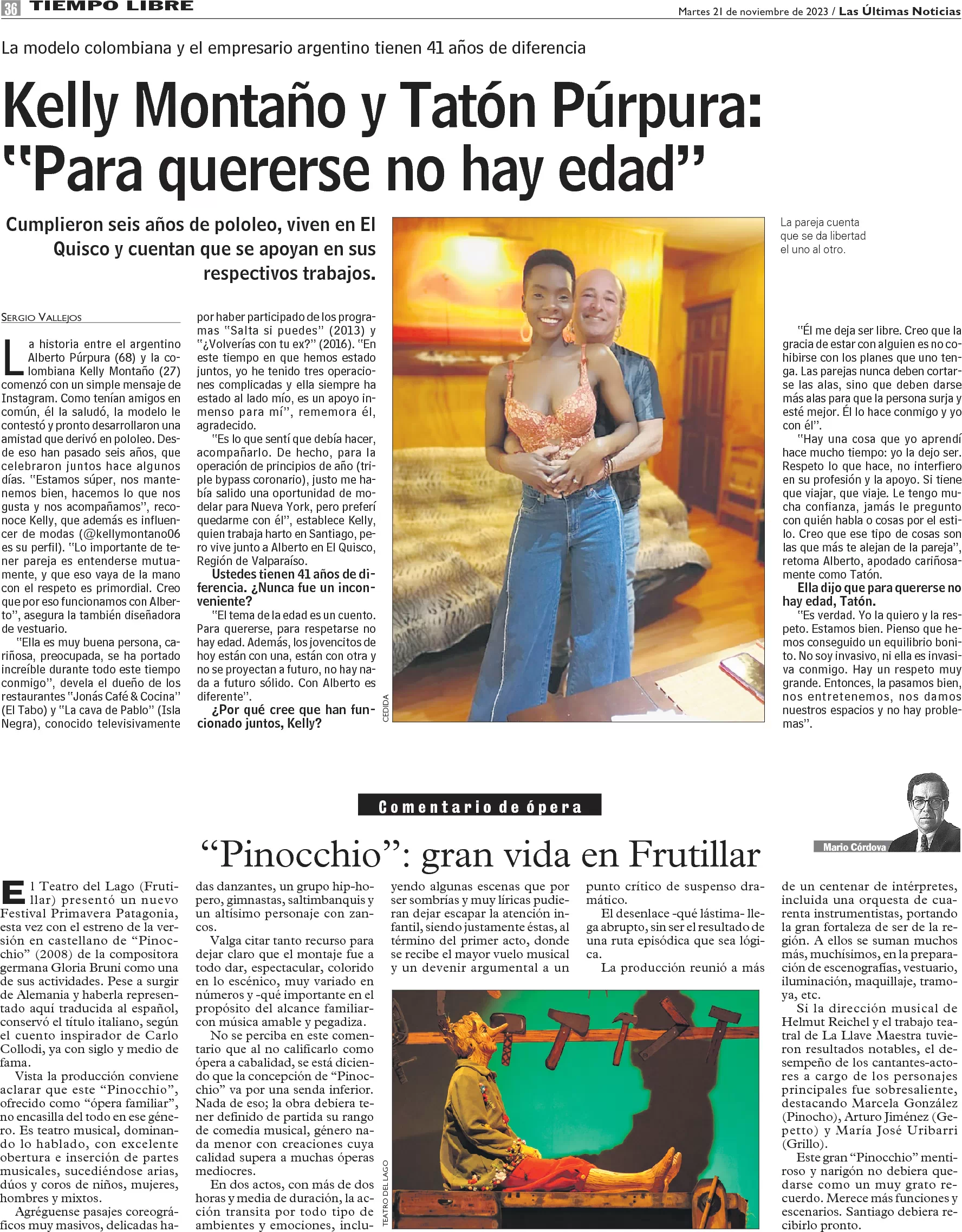 Kelly Montaño y Tatón Púrpura: "Para quererse no hay edad" - www.lun.com