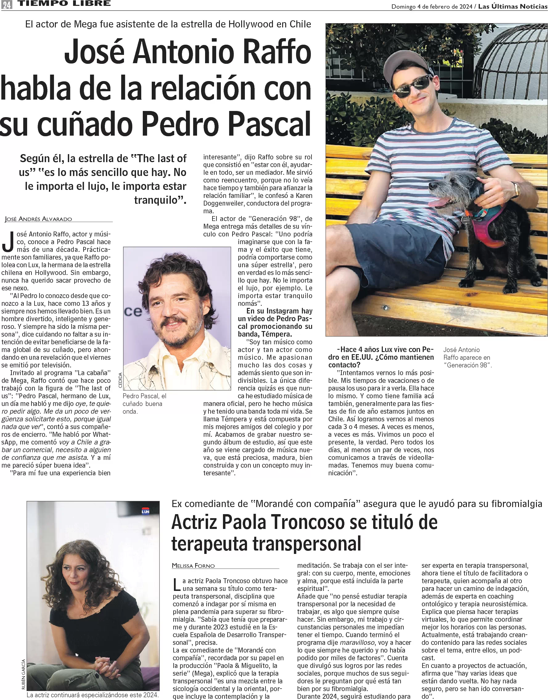 José Antonio Raffo habla de la relación con su cuñado Pedro Pascal ...