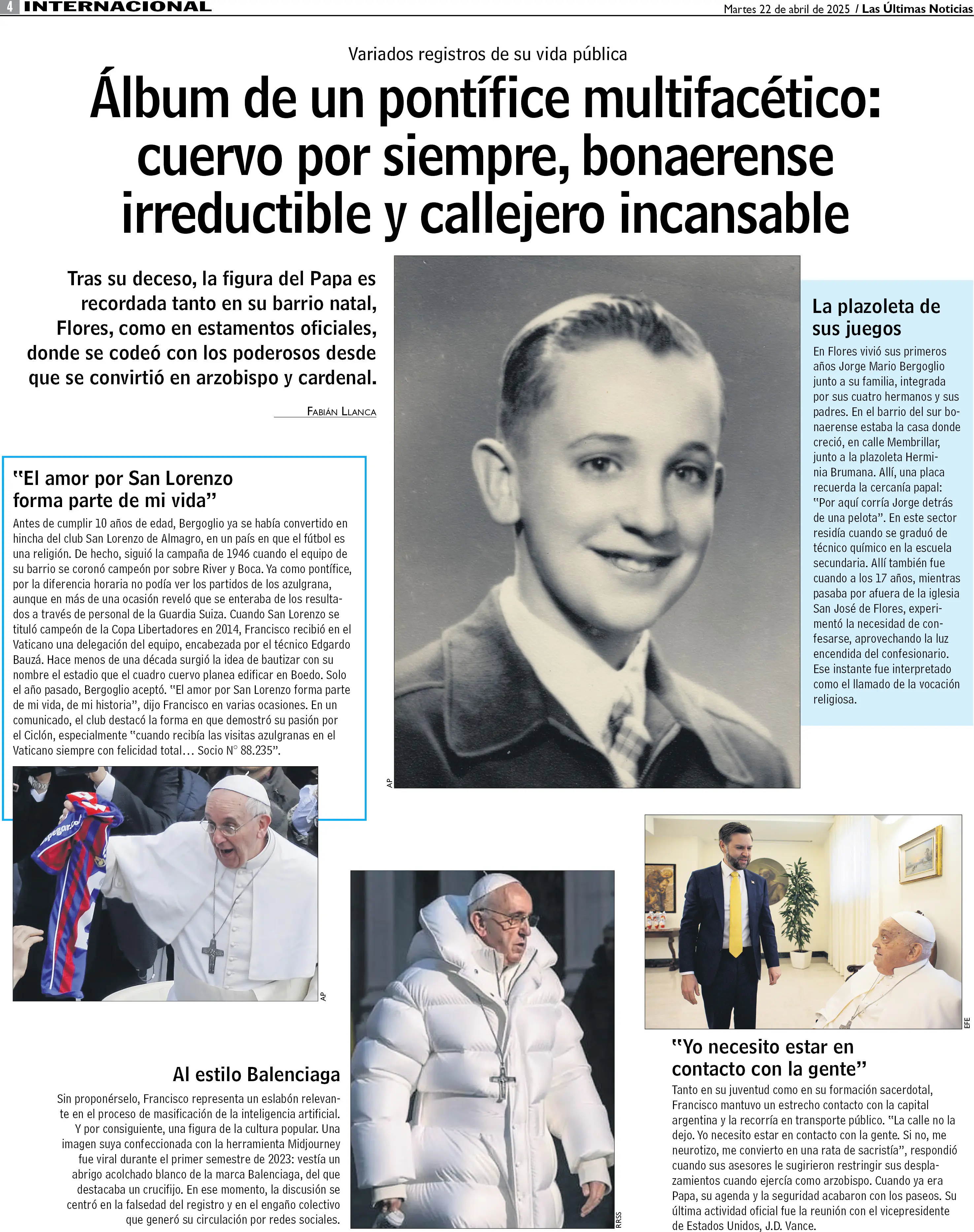 Álbum de un pontífice multifacético: cuervo por siempre bonaerense ...