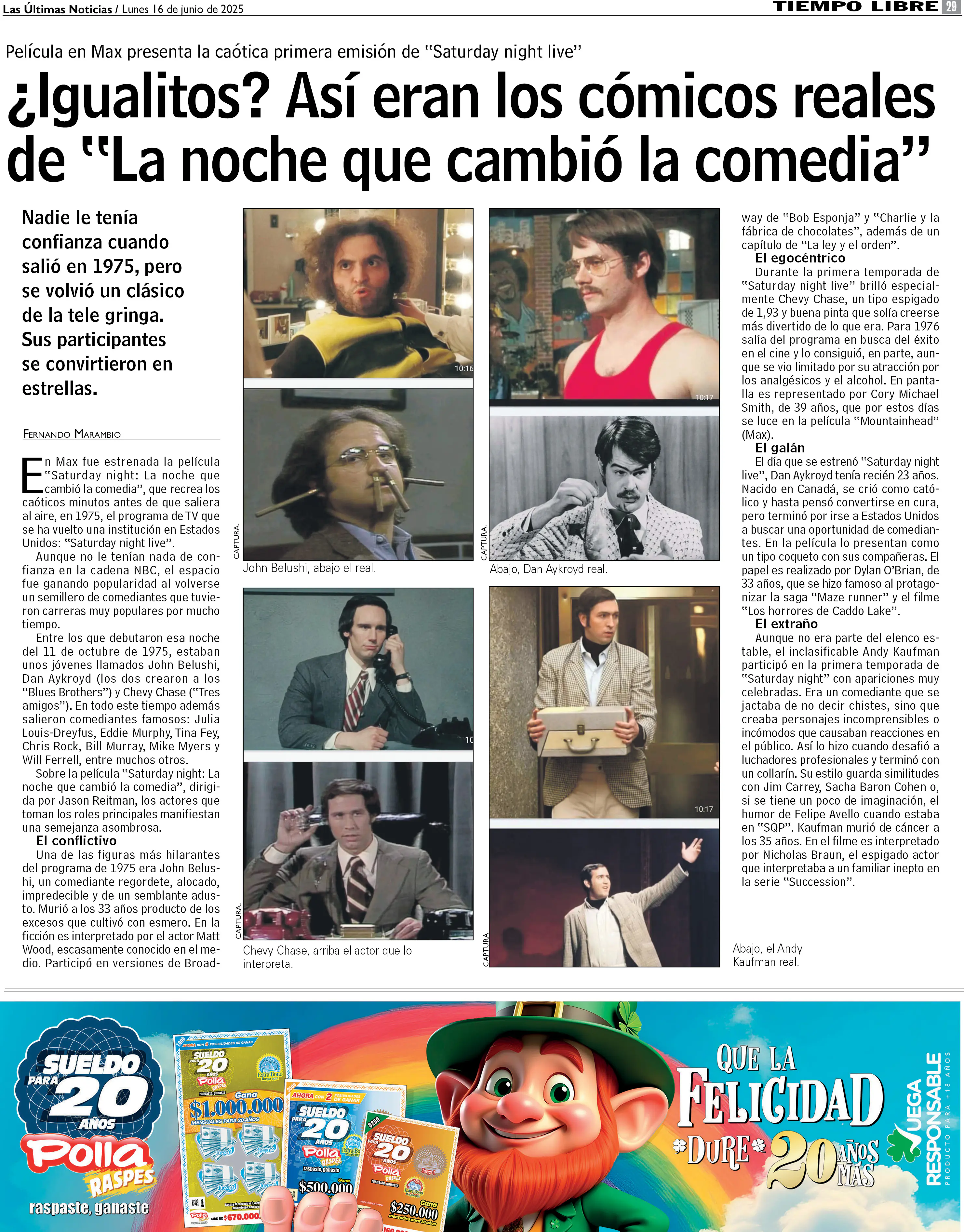 ¿Igualitos? Así eran los cómicos reales de "La noche que cambió la ...