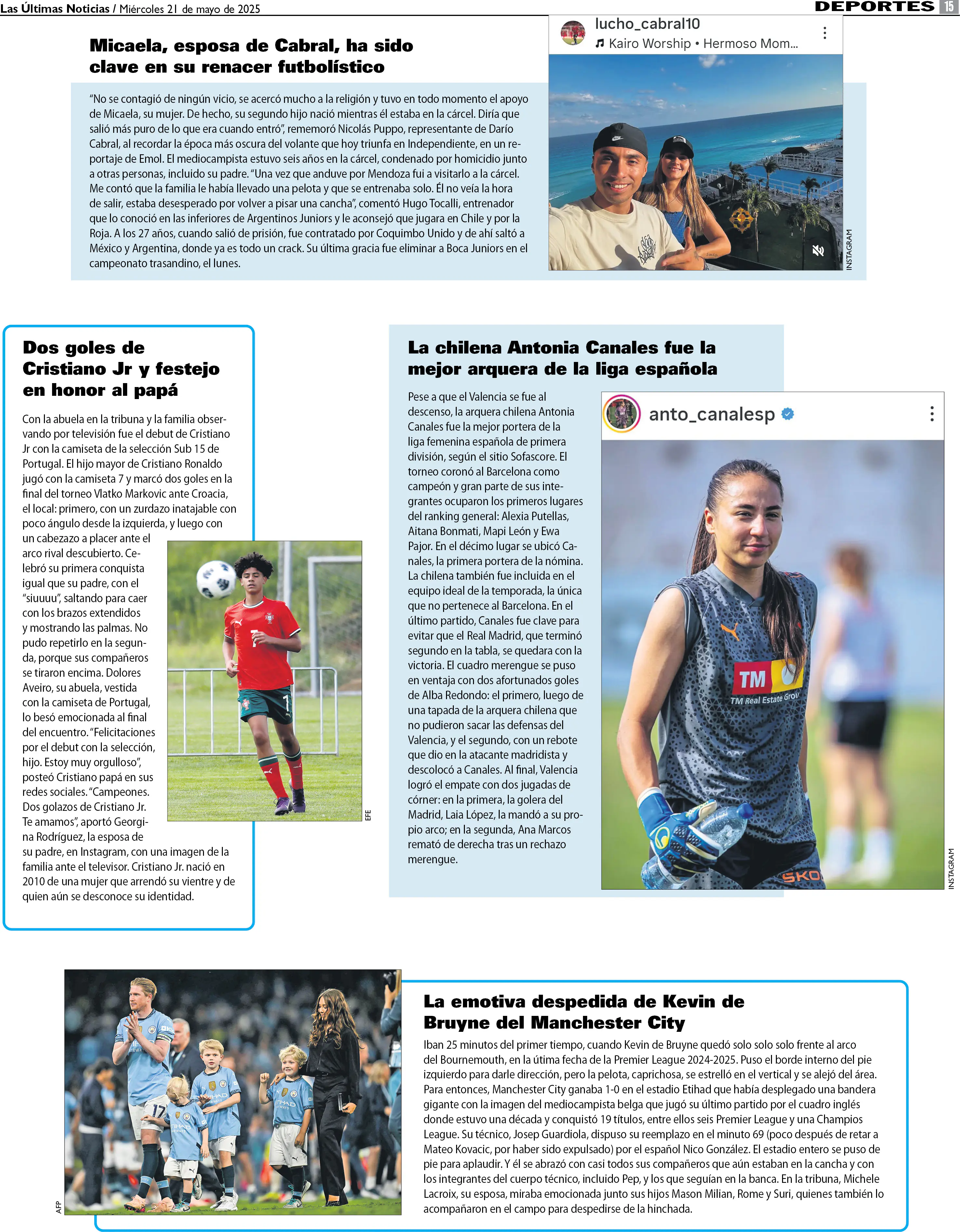 Micaela esposa de Cabral ha sido clave en su renacer futbolístico - www.lun.com